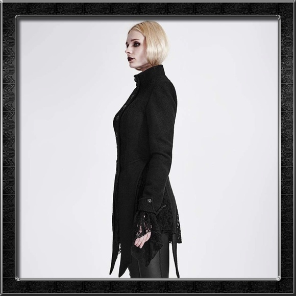 Punk Rave | Jackets & Coats | Punk Rave Black Victorian Goth Wool Lace ...